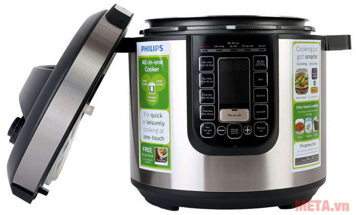 Nồi áp suất điện tử Philips HD2137/65 - 6 lít - META.vn