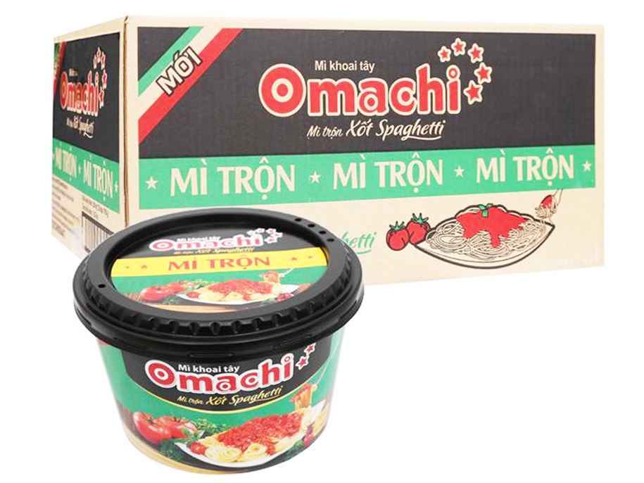Mì Omachi trộn xốt Spaghetti (12 hộp x 105g) - META.vn