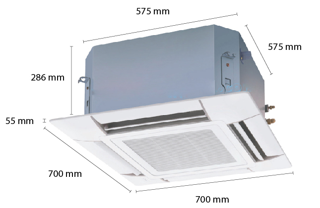 Dàn lạnh Casette âm trần Multi NX Daikin FFA50RV1V 18.000BTU Inverter - Gas R32 (chưa gồm điều ...
