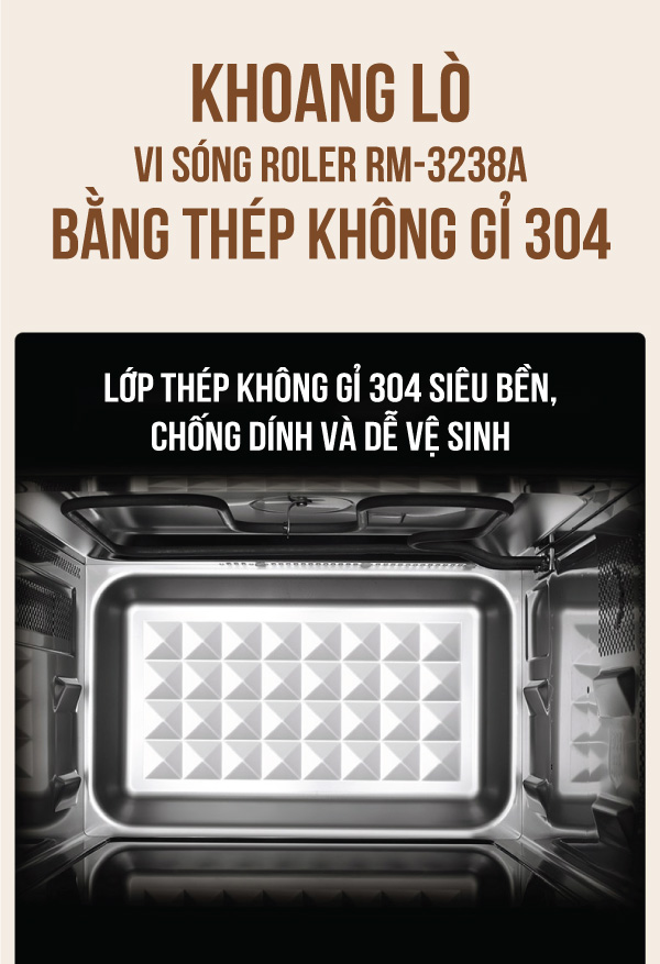 Lò vi sóng điện tử có nướng Roler RM-3238A (30 lít) - META.vn