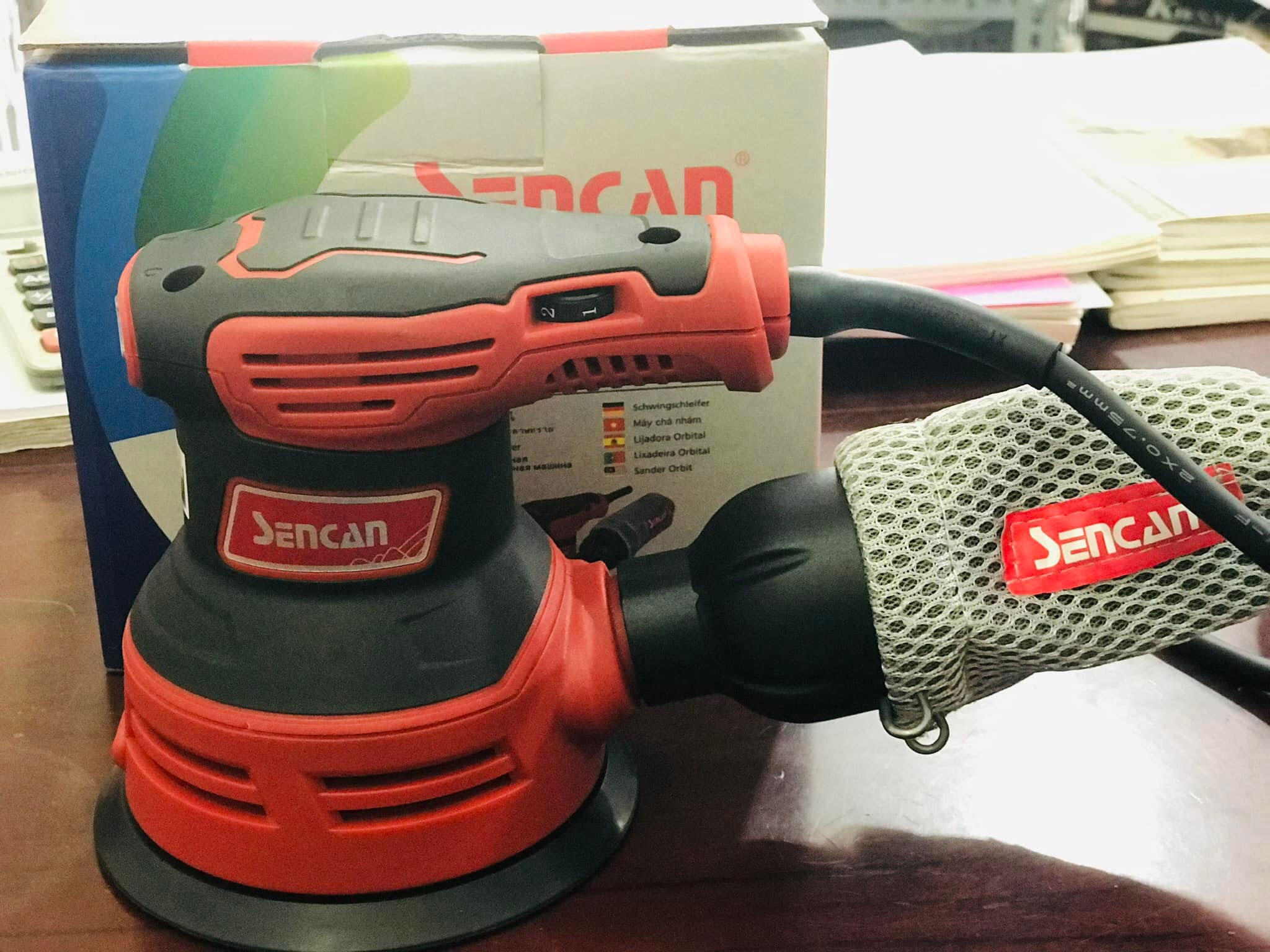 Máy chà nhám rung quỹ đạo Sencan 501205 - META.vn