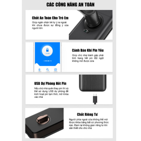 Khóa cửa thông minh Kaadas S500-C - META.vn